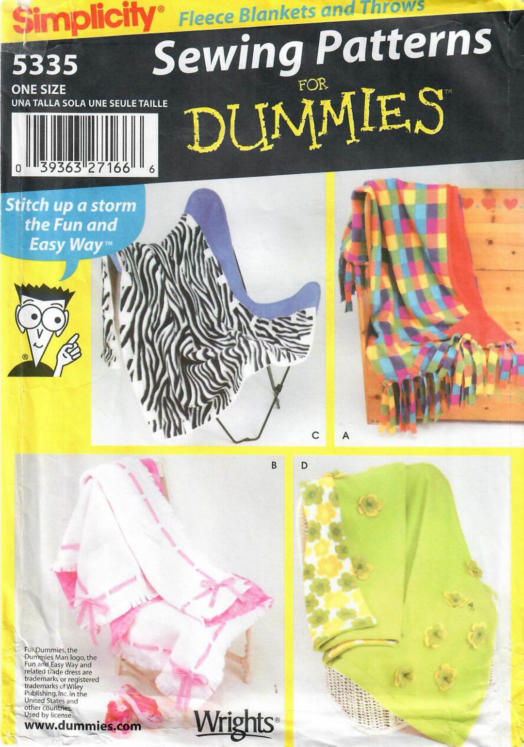 2000s Simplicity 5335 UNCUT Vintage Craft Pattern Home Decor, Fleece ...