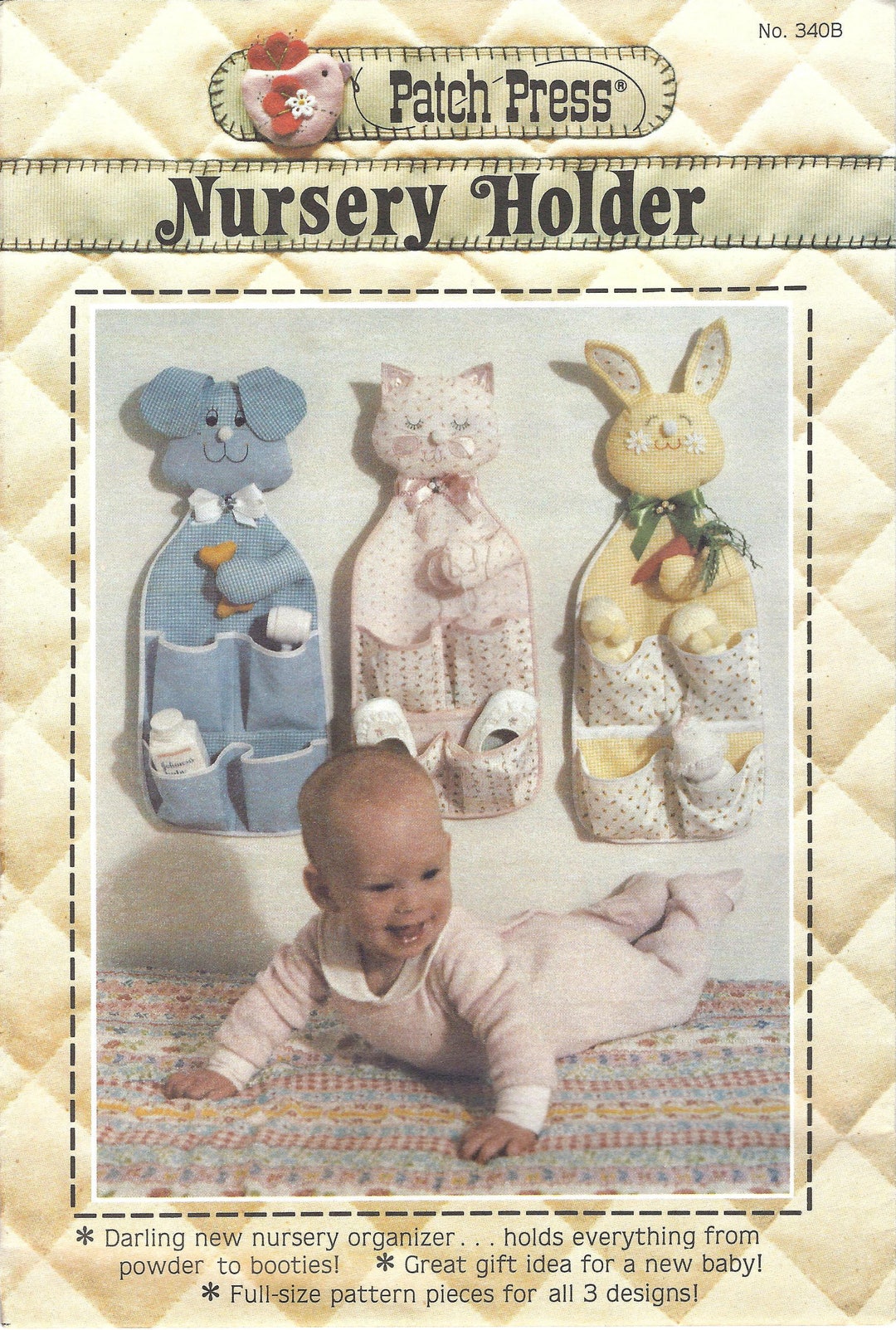 1980s Patch Press No. 340B Vintage Craft Pattern Infant Nursery ...