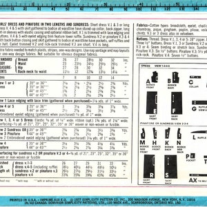 1970s Simplicity 8288 UNCUT Vintage Sewing Pattern Girls Dress ...