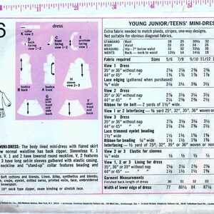 1970s Simplicity 8806 Vintage Sewing Pattern Drop Waist Dress, Mini ...