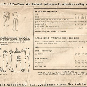1940s Simplicity 2199 Vintage Sewing Pattern Girls Pajamas, Jumpsuit ...