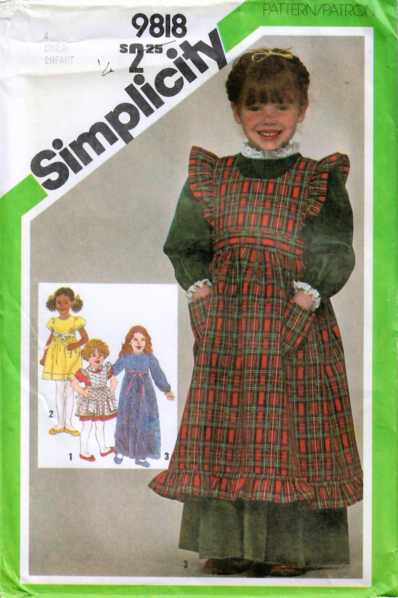 1980s Simplicity 9818 UNCUT Vintage Sewing Pattern Girls High - Etsy