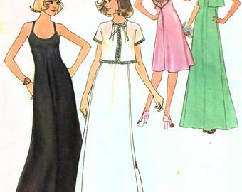 1970s Butterick 3429 Vintage Sewing Pattern Halter Neck Dress ...