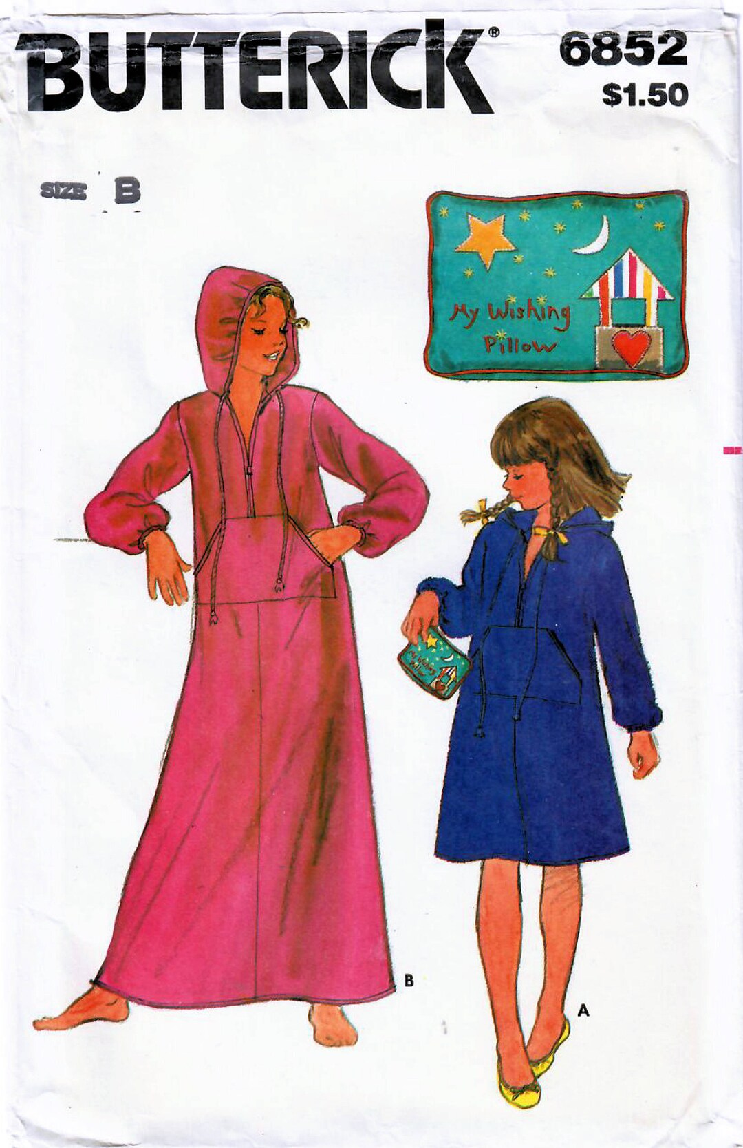 1970s Butterick 6852 UNCUT Vintage Sewing Pattern Hooded Robe, Long ...