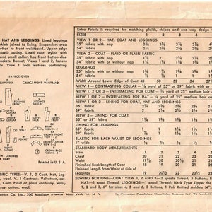 1950s Simplicity 4454 Vintage Sewing Pattern Girls Coat - Etsy