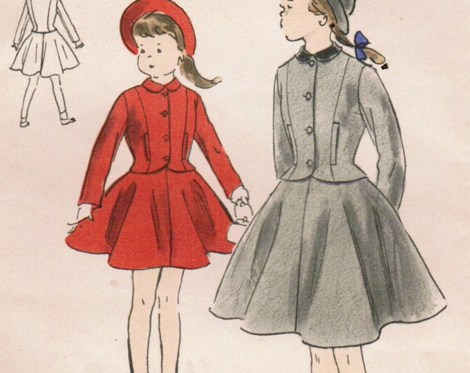 Vintage 1954 Vogue 2614 Sewing Pattern Girls' Suit and - Etsy