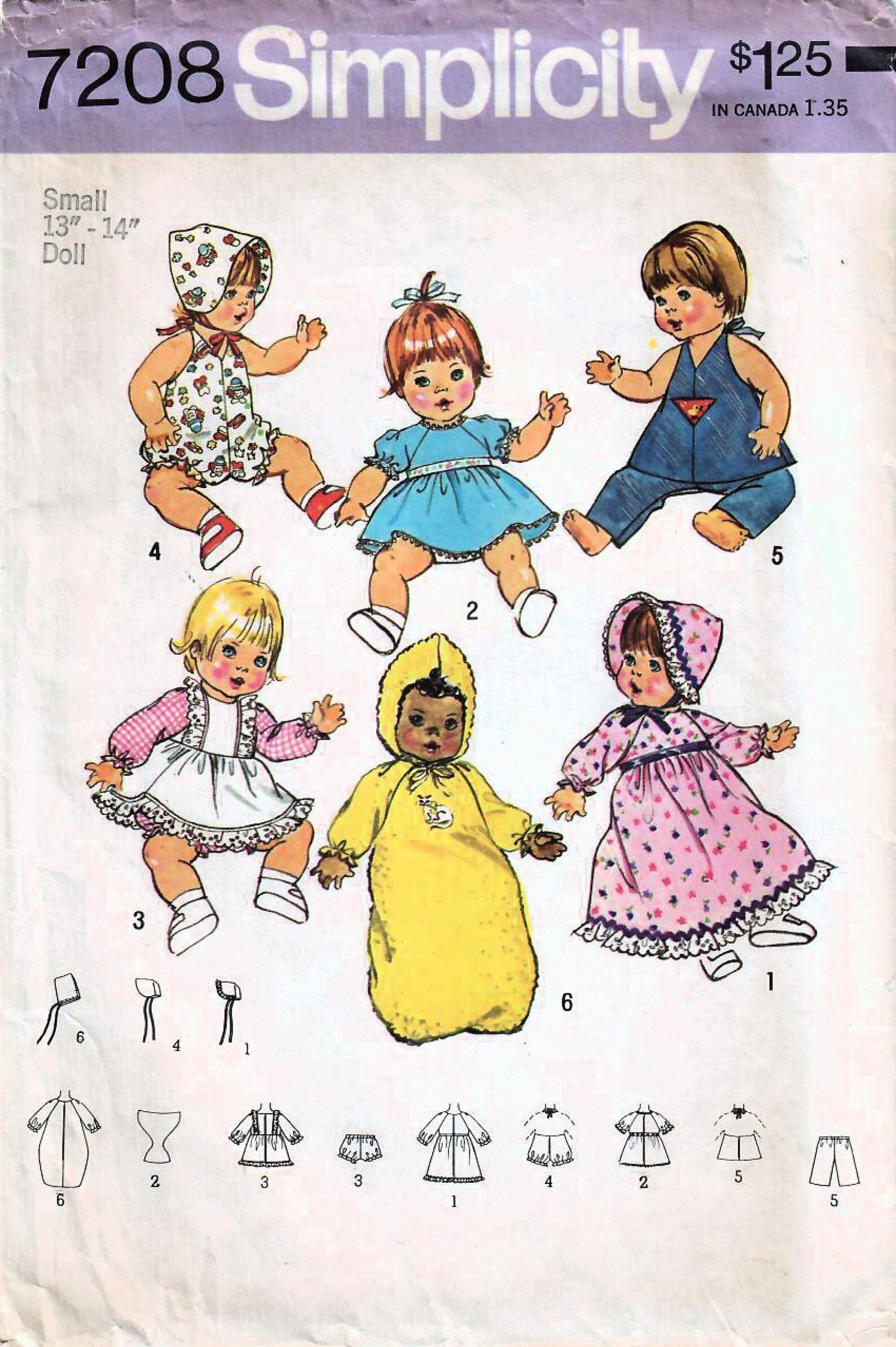 1970s Simplicity 7208 Vintage Sewing Pattern Baby Doll - Etsy