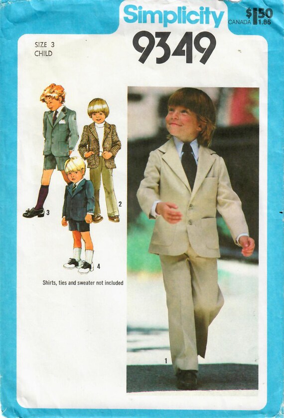 Sewing & Fiber Kits & How To Little Boys Suit Pattern Pants or Shorts ...