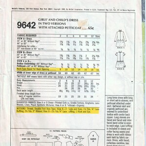 1960s Mccall's 9642 Vintage Sewing Pattern Girls Drop | Etsy