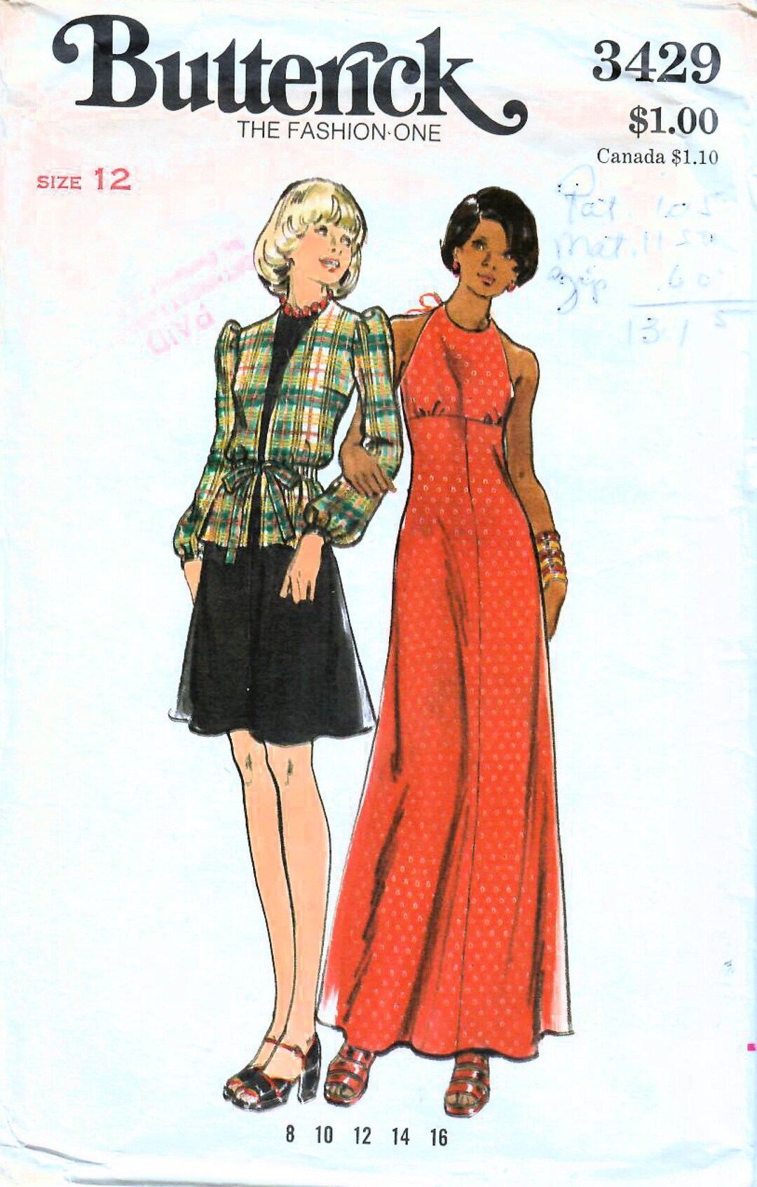 1970s Butterick 3429 Vintage Sewing Pattern Halter Neck Dress - Etsy