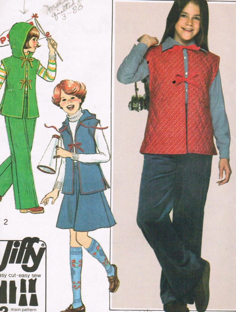 1970s Simplicity 8177 Vintage Sewing Pattern Girls' Skirt - Etsy Sweden