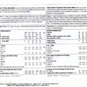 1980s Simplicity 8309 Vintage Sewing Pattern Misses Party Dress ...