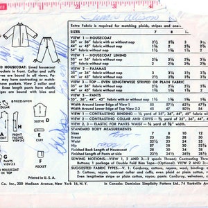 1950s Simplicity 1441 Vintage Sewing Pattern Girls Robe, Housecoat ...