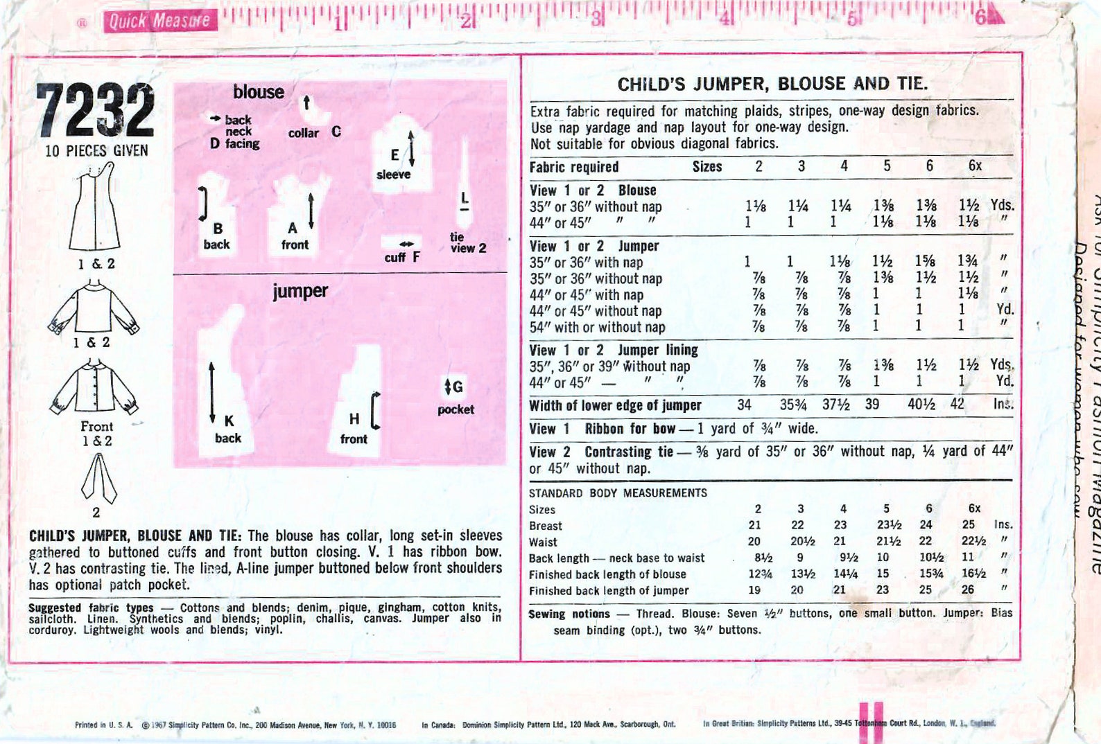 1960s Simplicity 7232 Vintage Sewing Pattern Girls Tent - Etsy