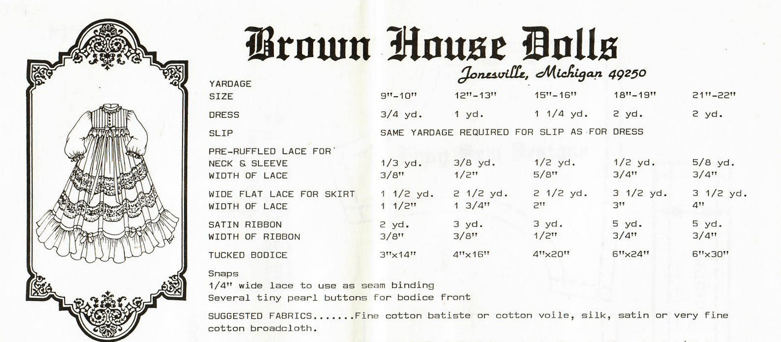 1980s Brown House Dolls 355 UNCUT Vintage Craft Pattern 18 to 19 Inch ...
