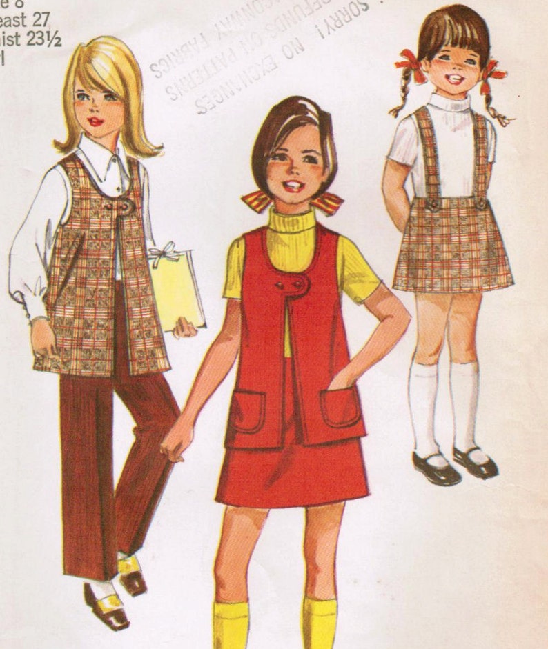 1970s Simplicity 8942 Vintage Sewing Pattern Girl's Skirt - Etsy