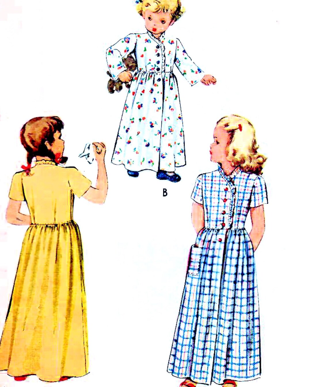 1940s Housecoat Robe Sewing Pattern: Mccall 6708 Child Size 2 UNCUT - Etsy