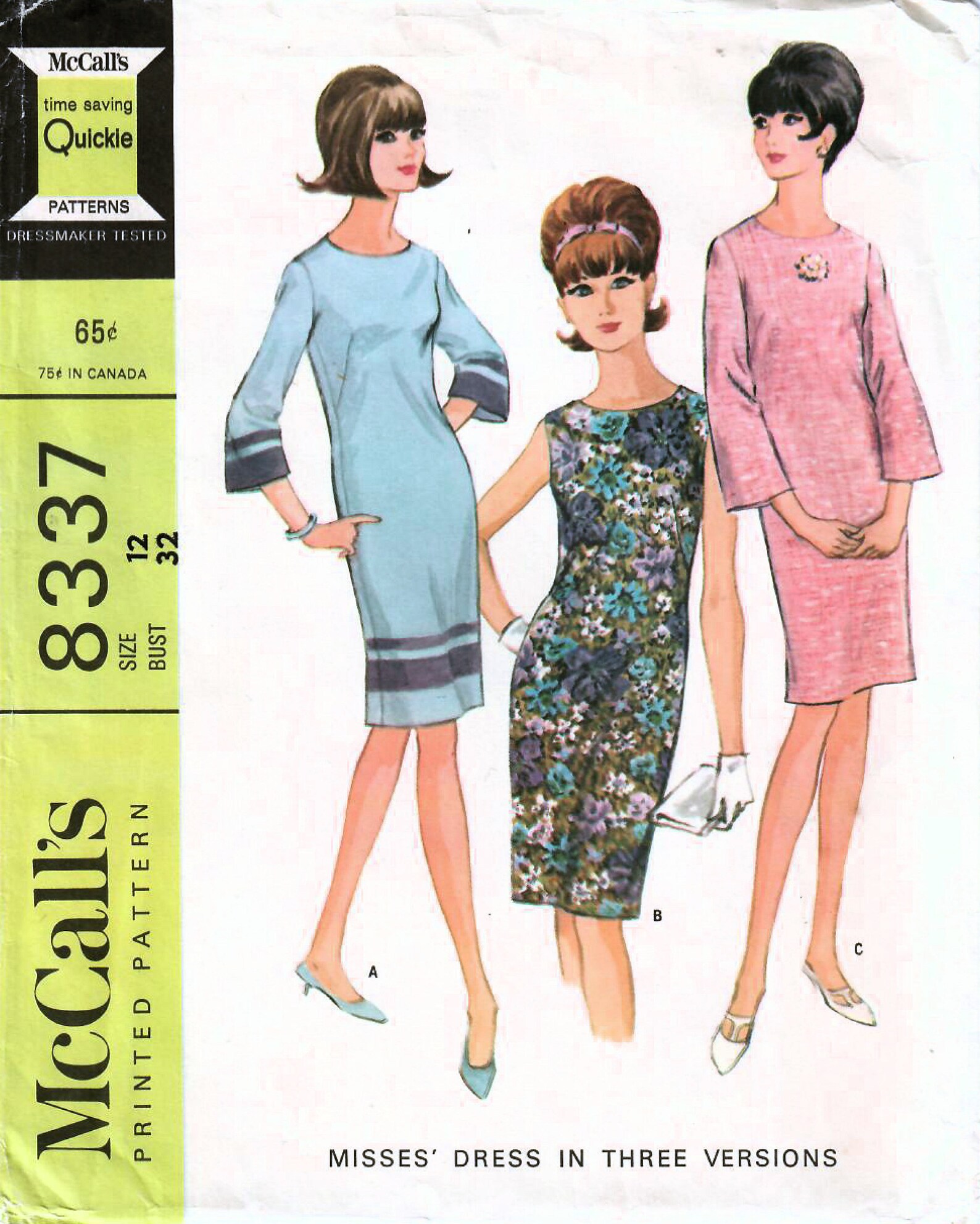 1960s Mccall's 8337 Vintage Sewing Pattern Misses Slim - Etsy