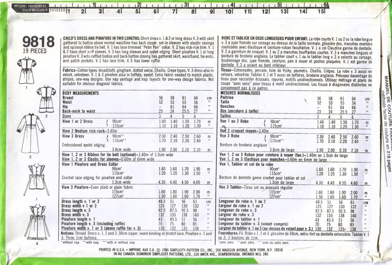 1980s Simplicity 9818 UNCUT Vintage Sewing Pattern Girls High - Etsy