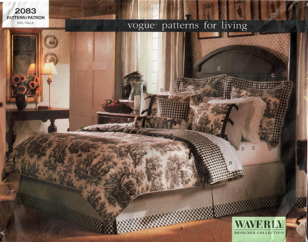 2000s Vogue 2083 Vintage Craft Pattern Designer Bedroom Decor, Dust ...