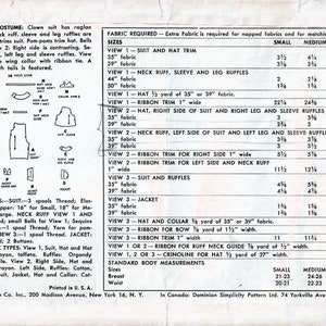 1950s Simplicity 4864 Vintage Sewing Pattern Child's Clown - Etsy