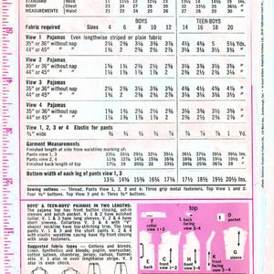 1970s Simplicty 8860 Vintage Sewing Pattern Boys Two Piece Pajamas ...