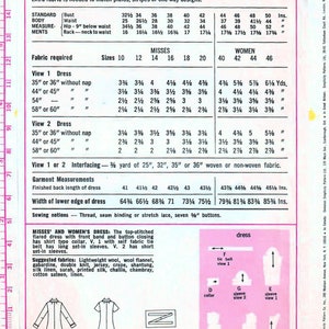 1970s Simplicity 6155 Vintage Sewing Pattern Misses Flared Dress ...