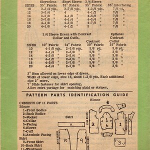1950s Anne Adams 4652 Vintage Sewing Pattern Misses Two Piece - Etsy