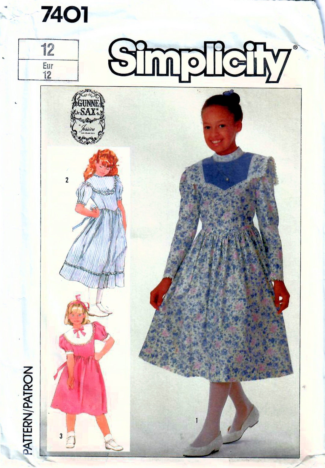 1980s Simplicity 7401 UNCUT Vintage Sewing Pattern Fit and Flare Dress ...