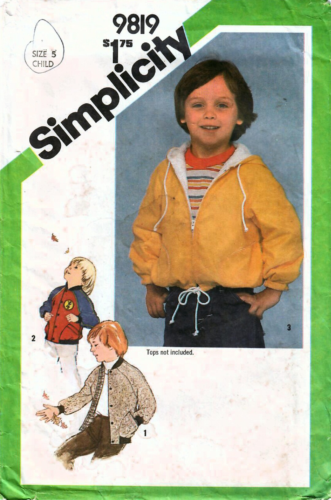 1980s Simplicity 9819 UNCUT Vintage Sewing Pattern Child Boy Girl ...