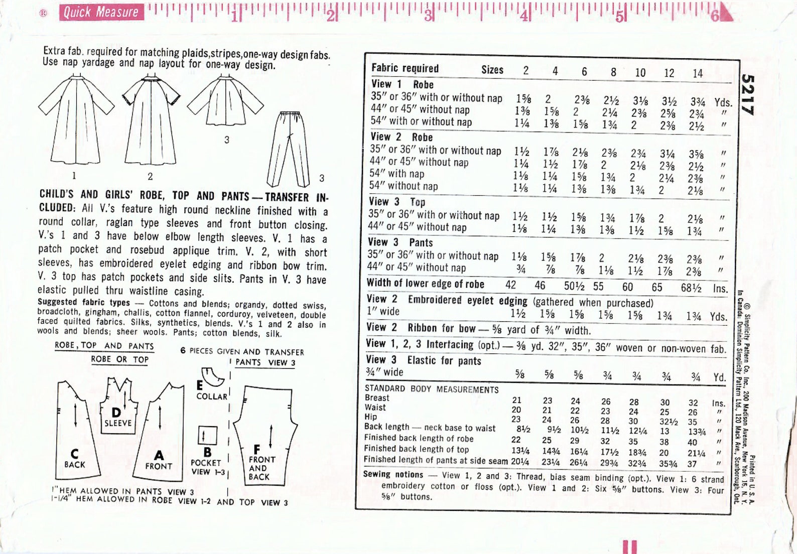 1960s Simplicity 5217 Vintage Sewing Pattern Girls' Robe - Etsy