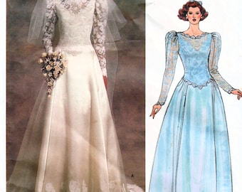 1980s Vogue 1677 UNCUT Vintage Sewing Pattern Misses Bridal | Etsy