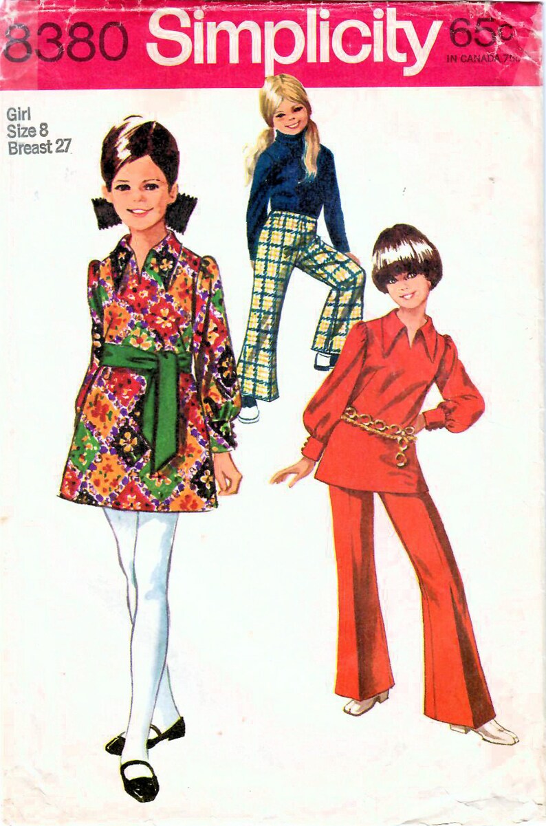 1960s Simplicity 8380 Vintage Sewing Pattern Girls Mini Dress - Etsy