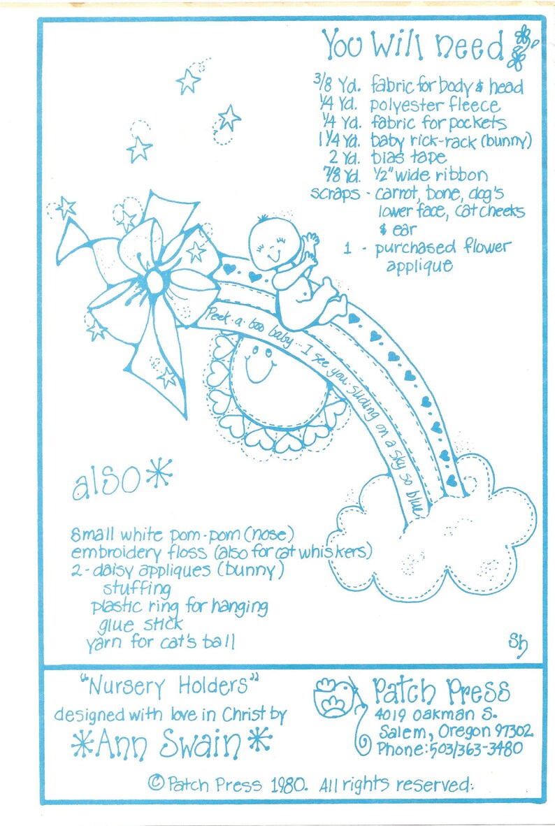 1980s Patch Press No. 340B Vintage Craft Pattern Infant | Etsy