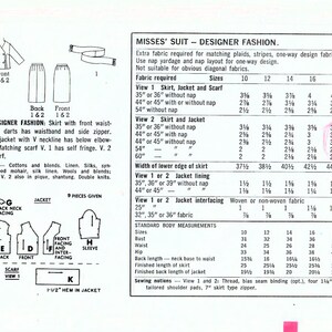 1960s Suit, Jacket, Skirt Sewing Pattern: Simplicity 6312 Misses ...