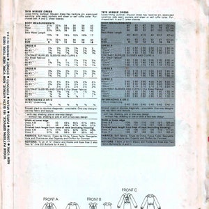 1980s Vogue 7978 UNCUT Vintage Sewing Pattern Misses Pullover Dress ...