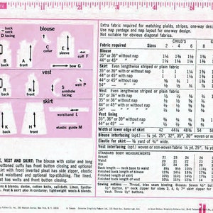 1960s Simplicity 7332 Vintage Sewing Pattern Girls Blouse, A-line Skirt ...