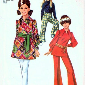 1960s Simplicity 8380 Vintage Sewing Pattern Girls Mini Dress, Tunic ...