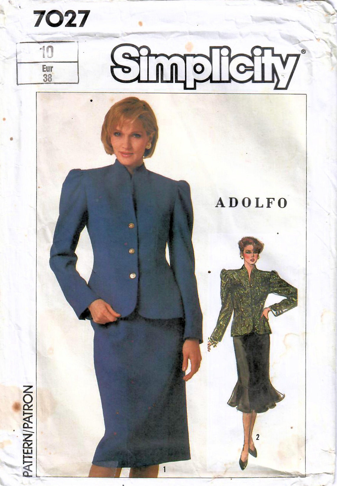 1980s Simplicity 7027 Vintage Sewing Pattern Misses Suit Slim | Etsy