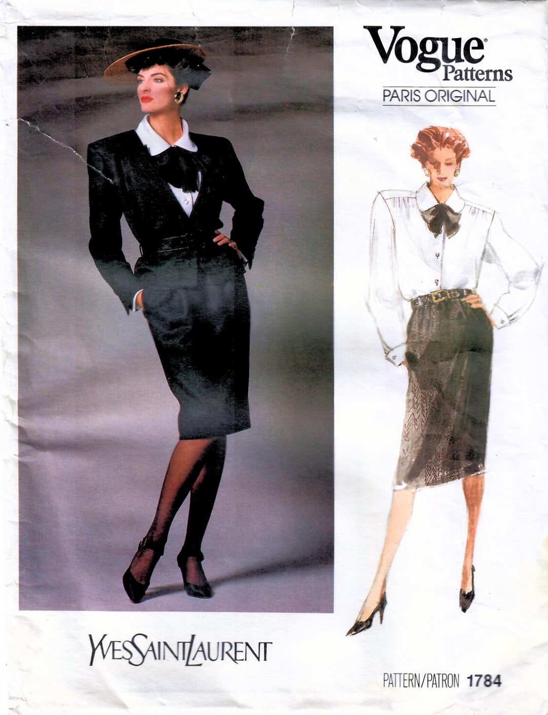 1980s Vogue 1784 UNCUT Vintage Sewing Pattern Designer Yves - Etsy