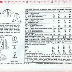 1950s Simplicity 1441 Vintage Sewing Pattern Girls Robe, Housecoat ...