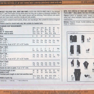 1970s Simplicity 8651 UNCUT Vintage Sewing Pattern Misses Pullover Tops ...