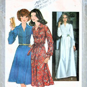 1970s Simplicity 8249 Vintage Sewing Pattern Misses Shirtwaist Dress ...