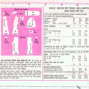 1960s Simplicity 8380 Vintage Sewing Pattern Girls Mini Dress, Tunic ...