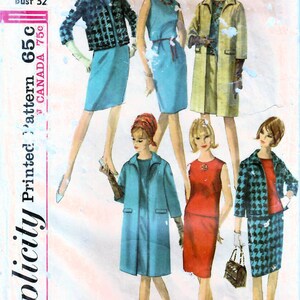 1960s Simplicity 6197 Vintage Sewing Pattern Misses Slim Dress, Slim ...
