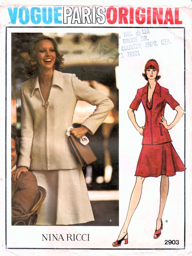 1970s Vogue 2903 Vintage Sewing Pattern Vogue Paris Original Misses ...