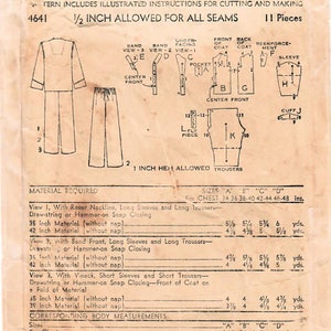 1940s Advance 4641 Vintage Sewing Pattern Men's Long - Etsy