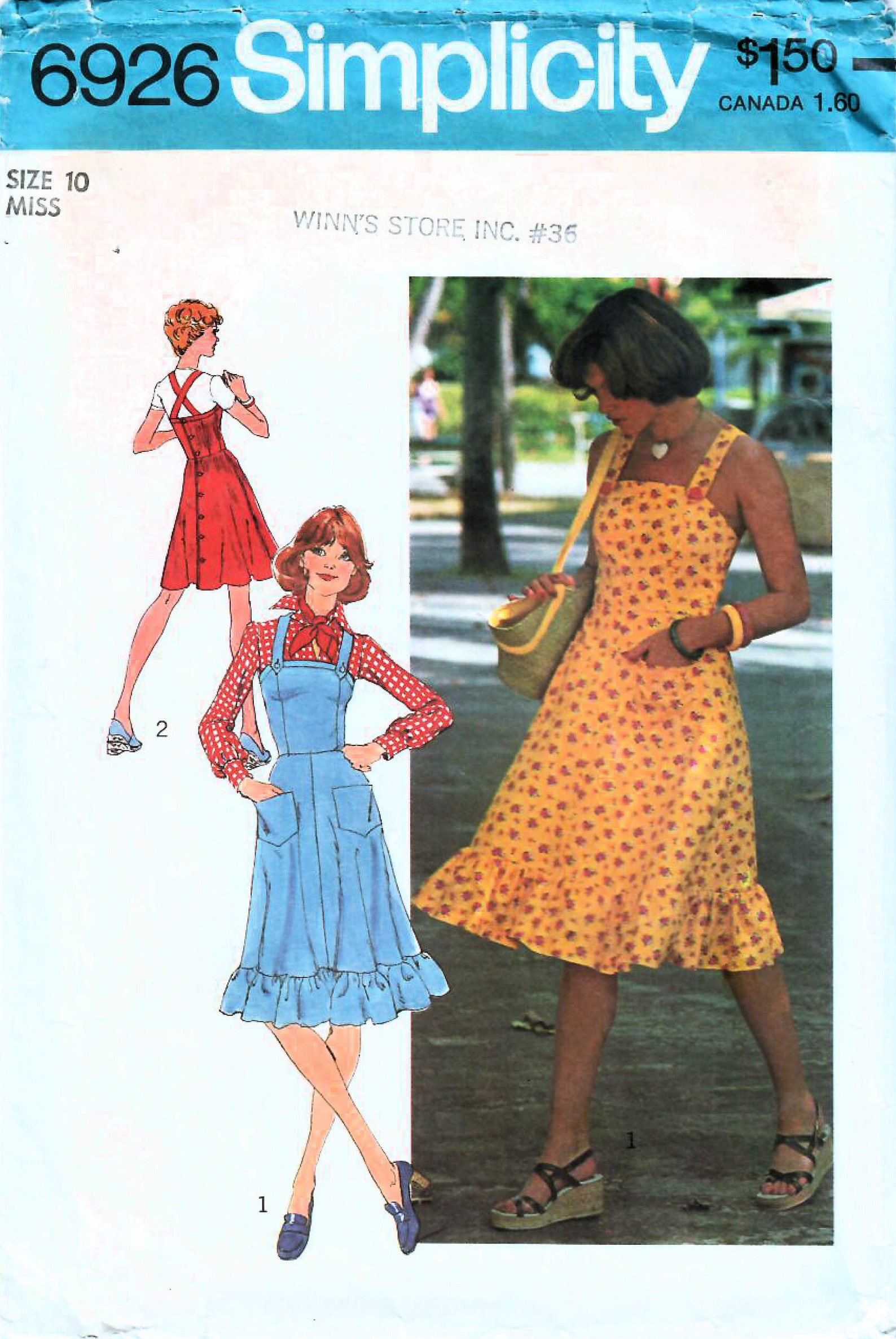 1970s Simplicity 6926 Vintage Sewing Pattern Sundress Jumper - Etsy