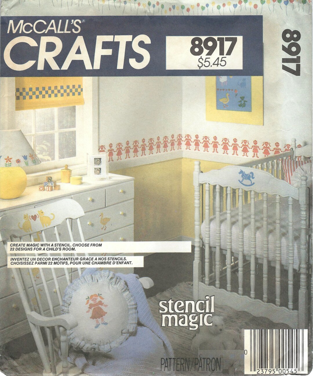 1980s Mccall's 8917 UNCUT Vintage Craft Pattern Stencils for Child's ...