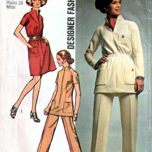 1970s Simplicity 8914 Vintage Sewing Pattern Misses Dress, Tunic Top ...
